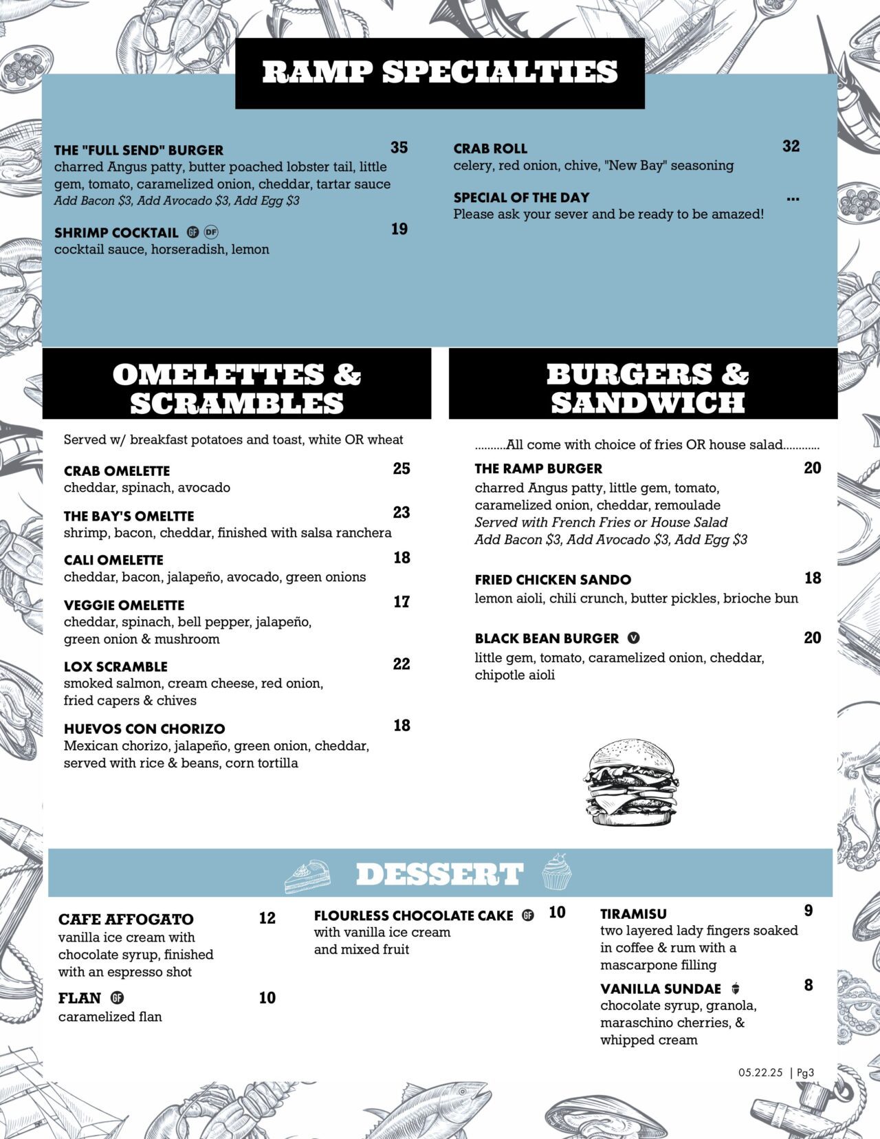 Menu - The Ramp Restaurant