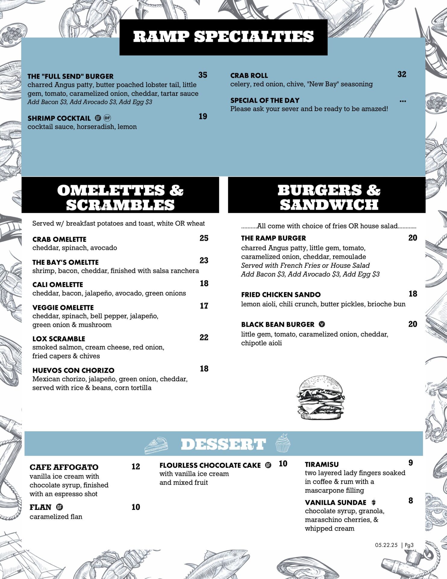 Menu - The Ramp Restaurant